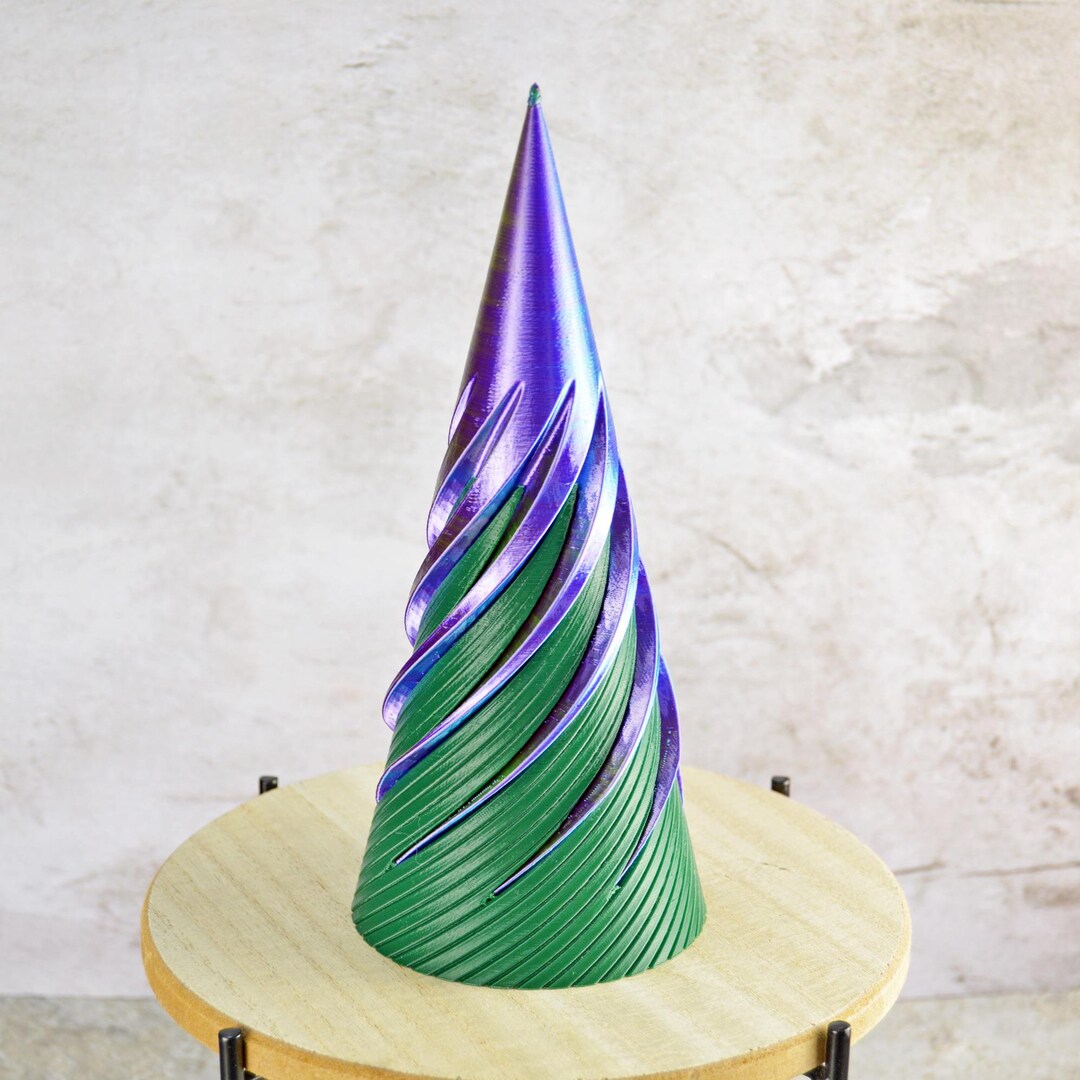 3D Printed Christmas Tree Fidget Toy, 3D Printed Christmas Decor, Swirl ...