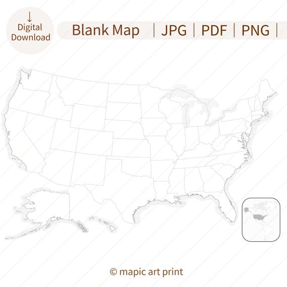50 State Blank Map United New York Outline Map Cut Out Stock Images
