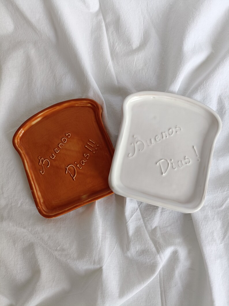 Ceramic Toast-shaped Plate - Etsy