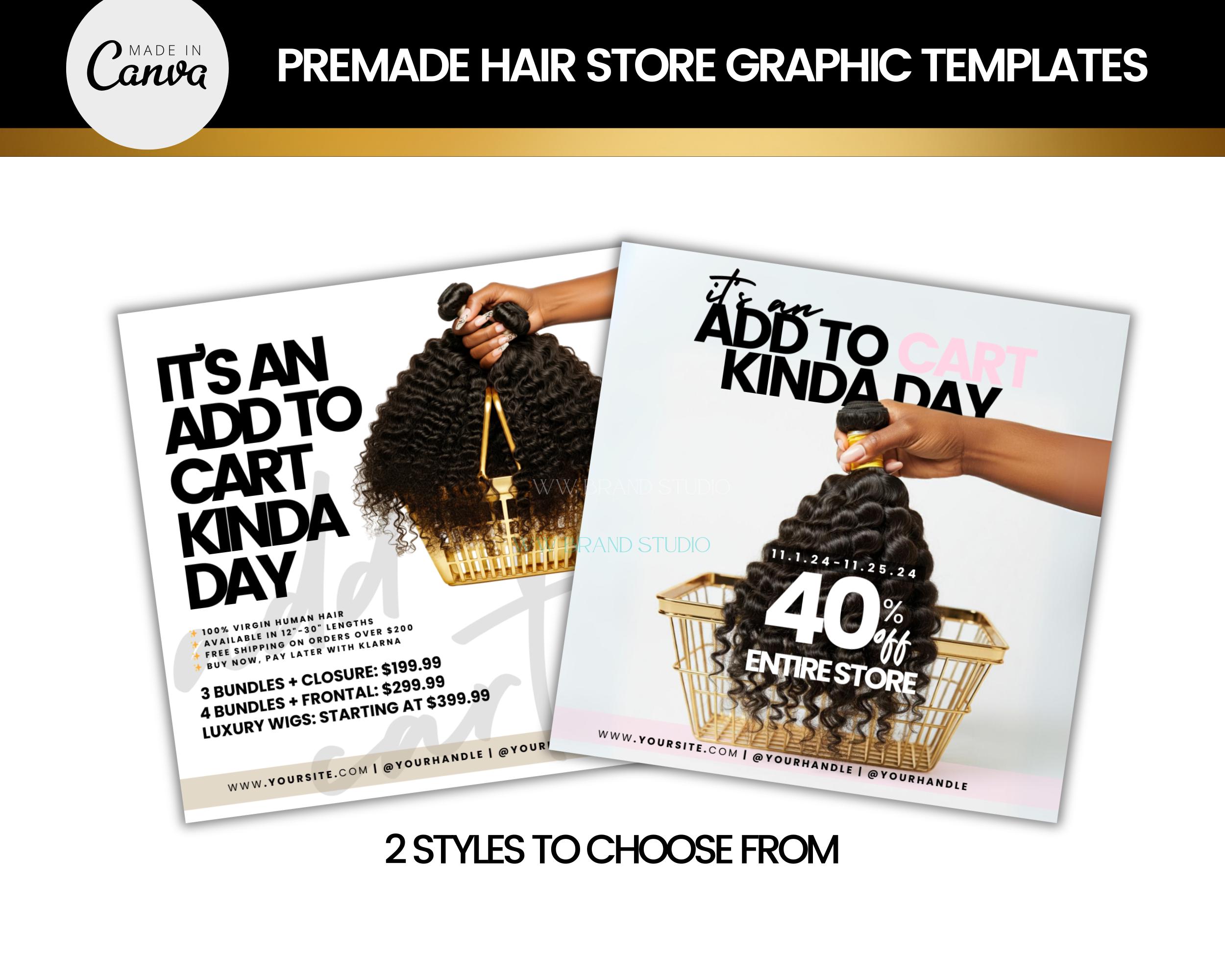 Add to Cart Hair Business Templates | Black Friday Social Media ...