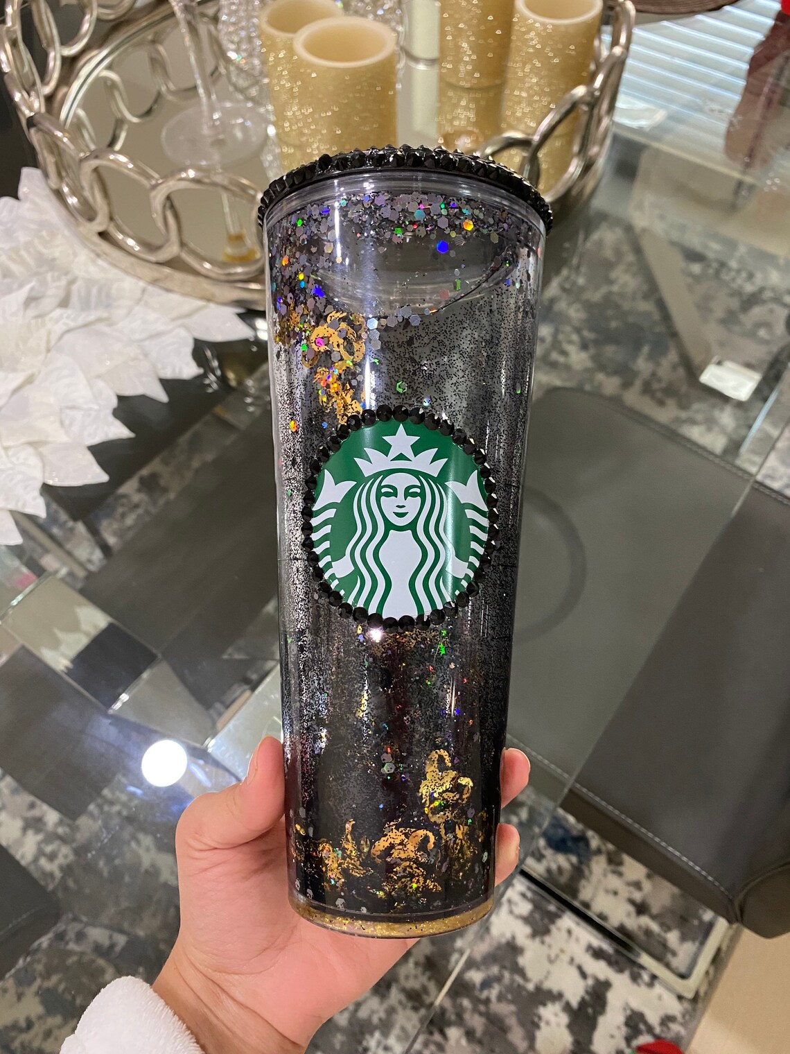 Scorpio Black Snow Globe Tumbler Scorpio Gold Scorpions Black Glitter ...