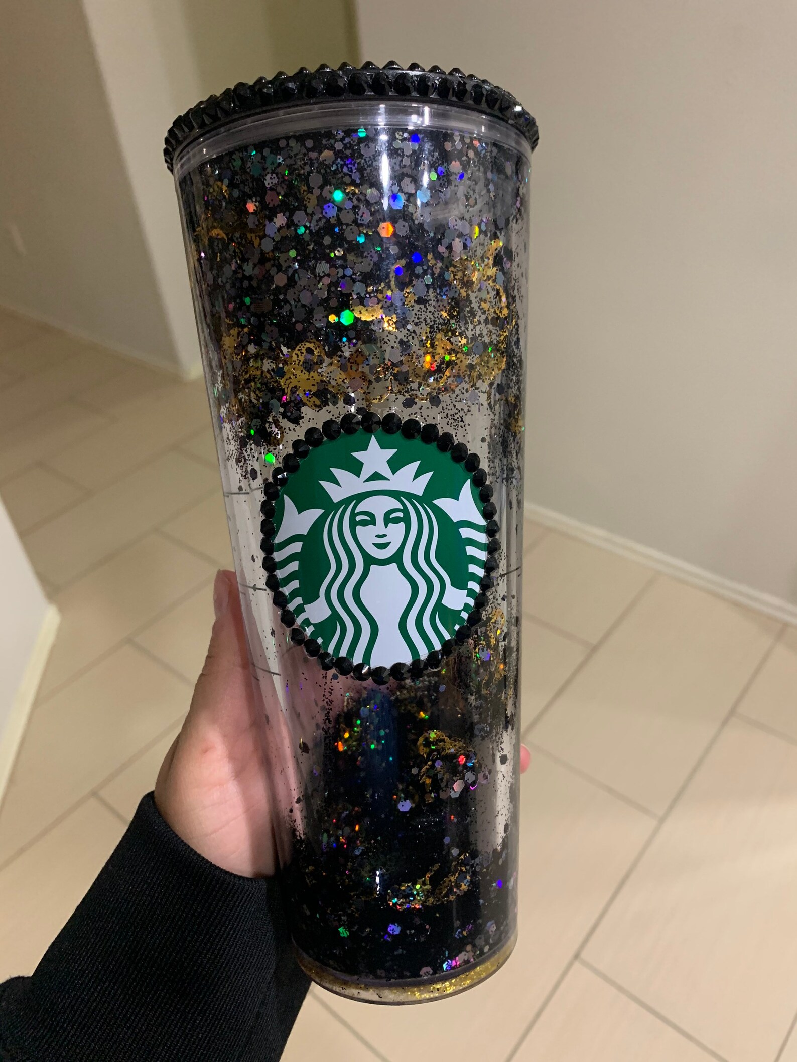 Scorpio Black Snow Globe Tumbler Scorpio Gold Scorpions Black Glitter ...