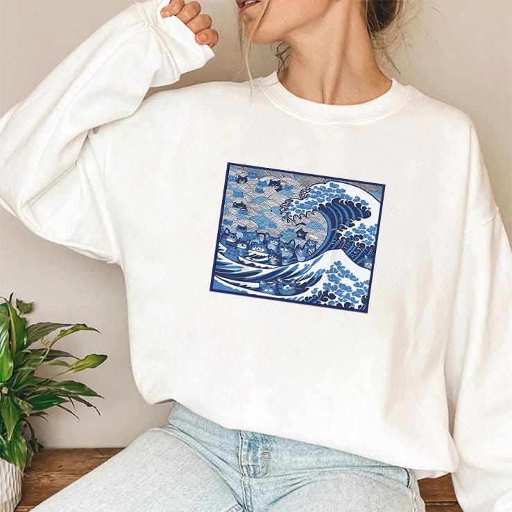 Blue Wave Cat for Kamala Png - Etsy