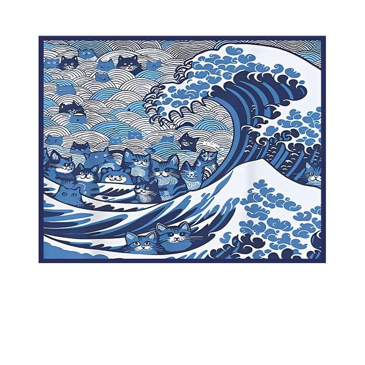 Blue Wave Cat for Kamala Png - Etsy
