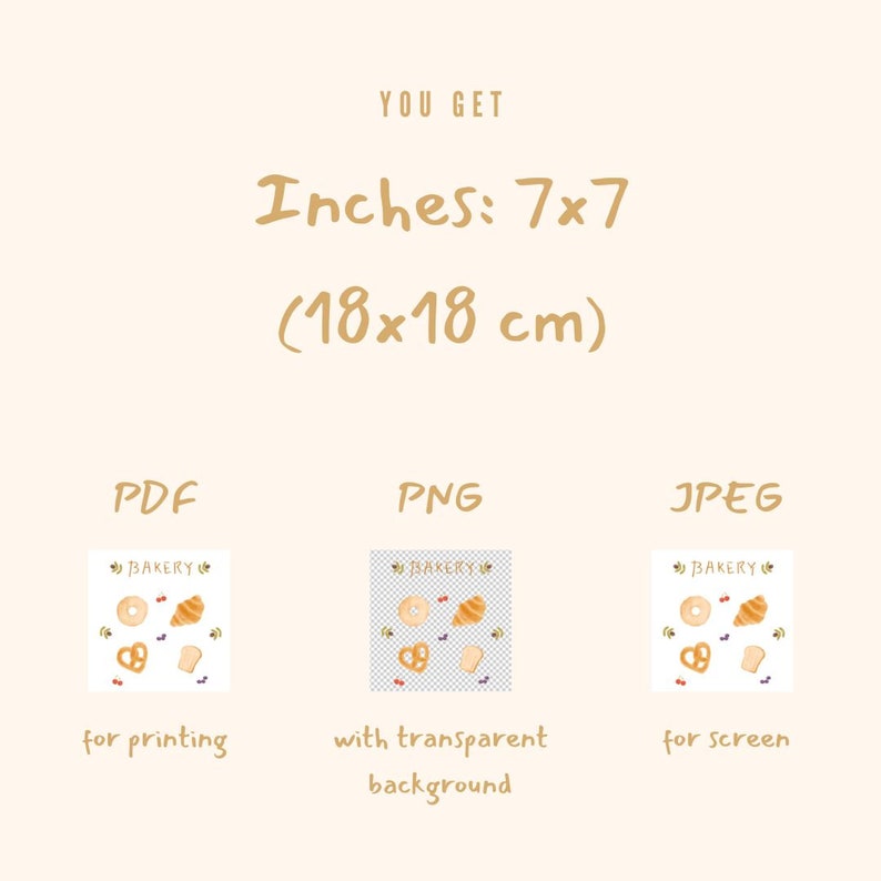 Bread Digital Sticker Set, Printable Food Stickers, Planner Stickers ...