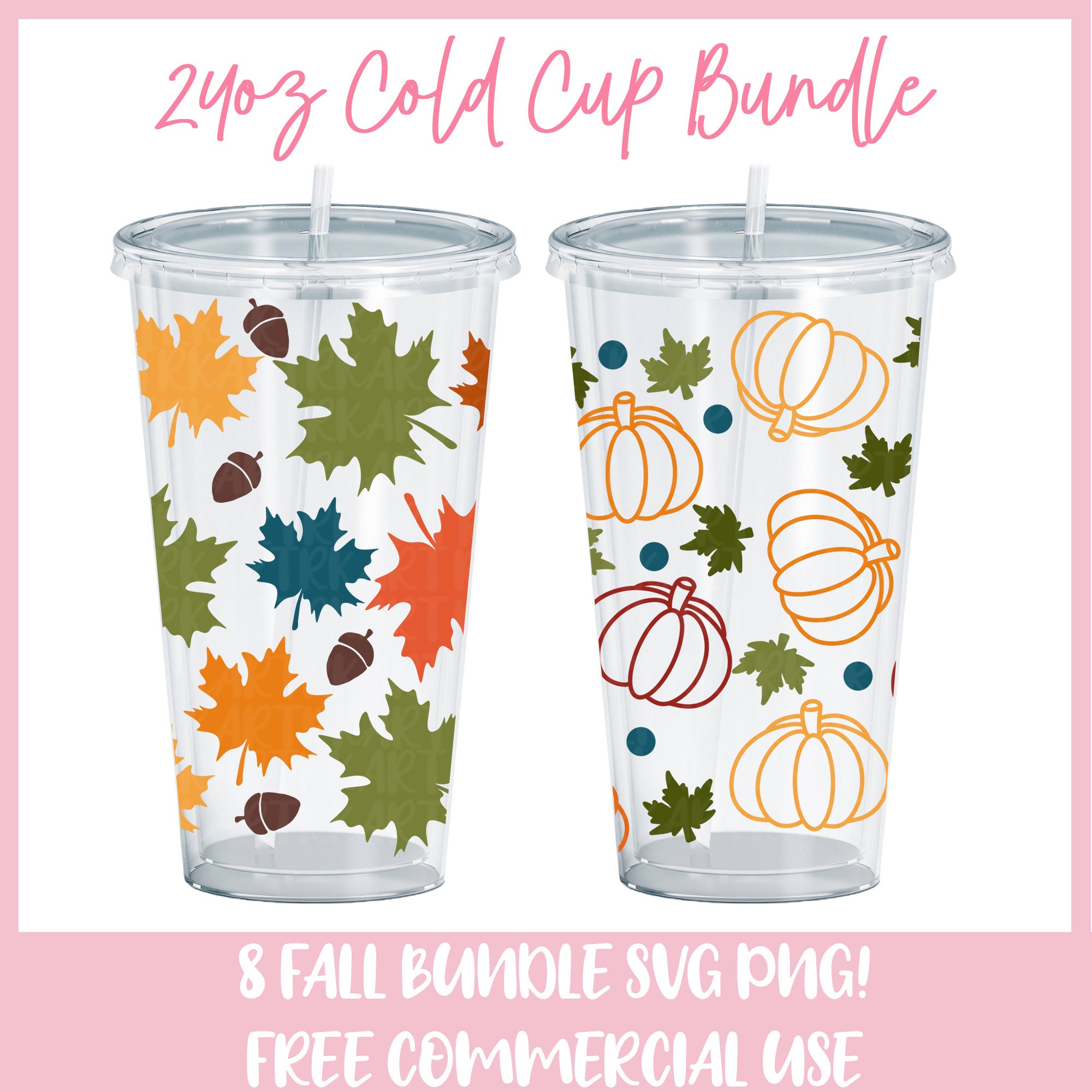 Autumn No Hole SVG, Fall Cup Wrap Svg, Autumn Full Wrap Svg,pumpkin ...