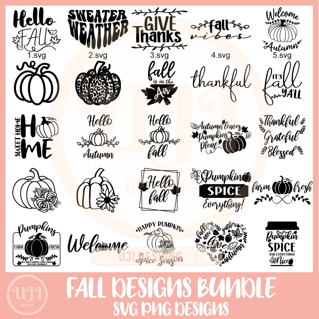 Fall Svg Bundle, Fall Quotes Svg, Thanksgiving Svg, Autumn Quotes Svg ...