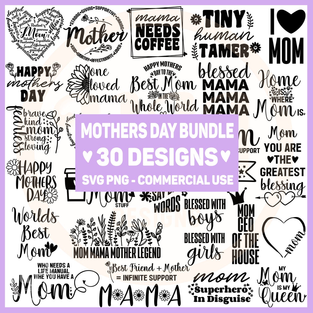 Mom Svg, Mothers Day Bundle, SVG PNG, Mommy Svg, Mama Svg, First ...