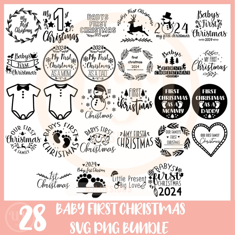 Babys First Christmas Svg - Etsy