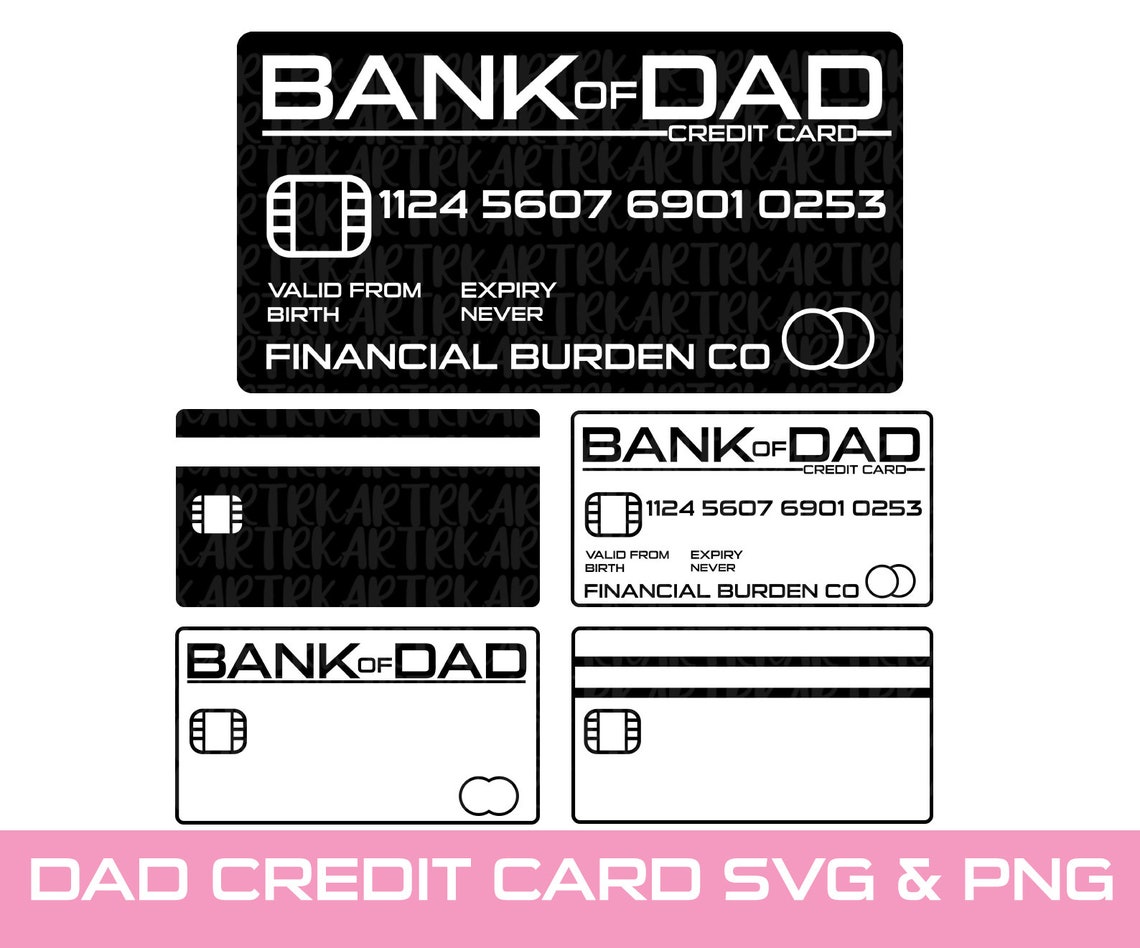 Dad Credit Card Svg Png Cut File Bank of Dad Svg Credit Card - Etsy Finland