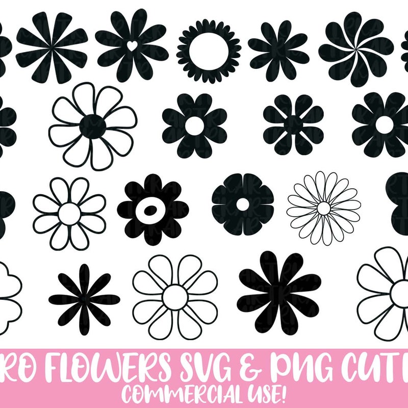 Flower Svg Files - Etsy