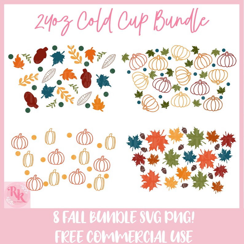 Autumn No Hole SVG, Fall Cup Wrap Svg, Autumn Full Wrap Svg,pumpkin ...
