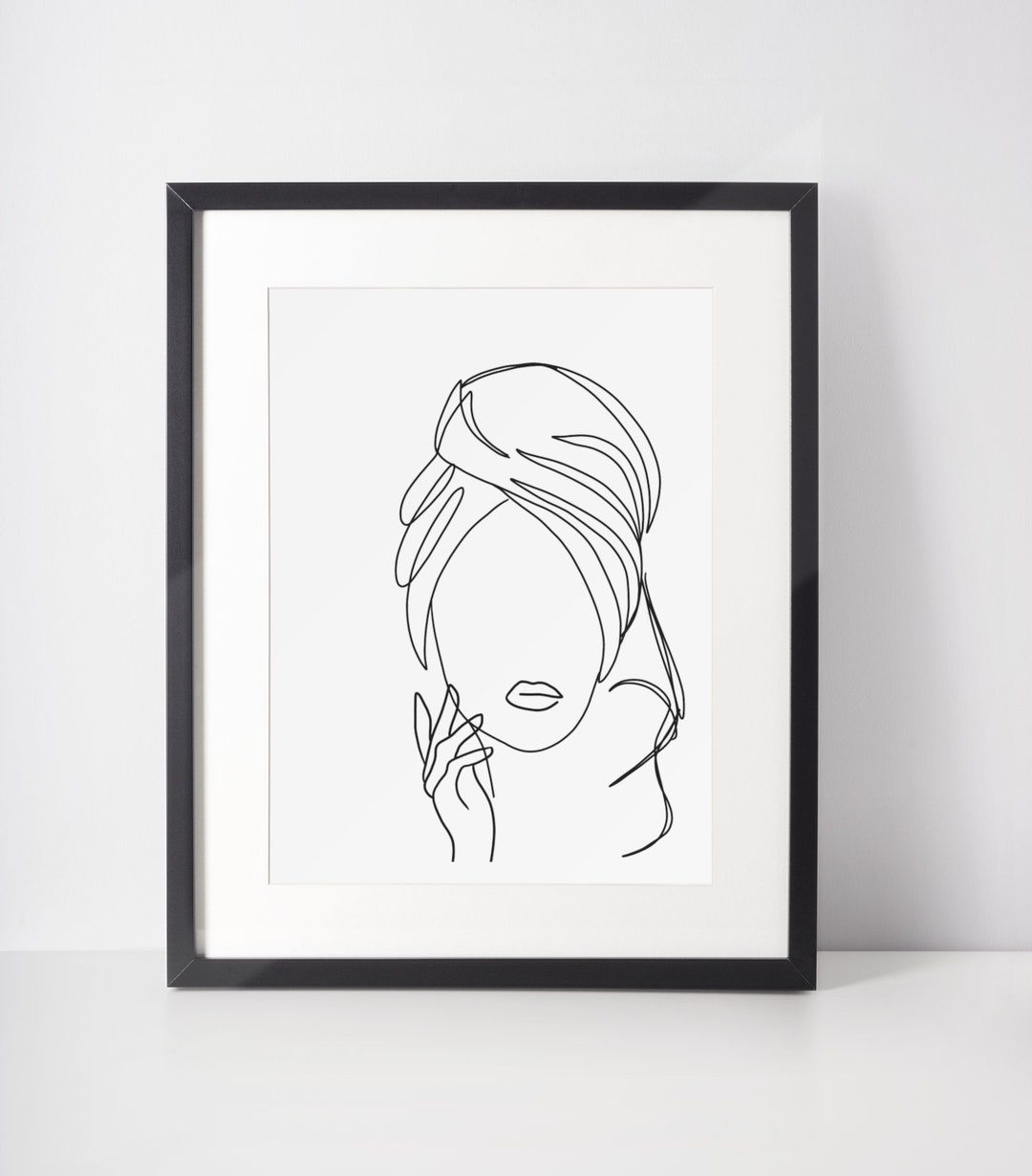 Woman One Line Art, Abstract Line Woman Wall Print, Bathroom Wall Art ...