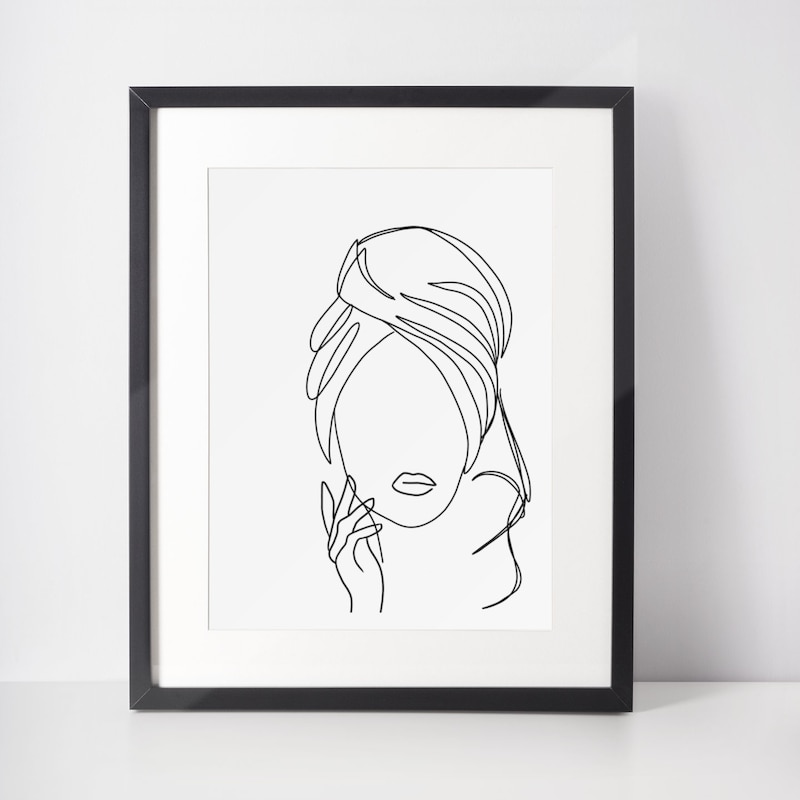 Female Line Drawing - Etsy