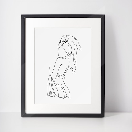 Legs Line Art Abstract Butt Print Woman Back Drawing One - Etsy