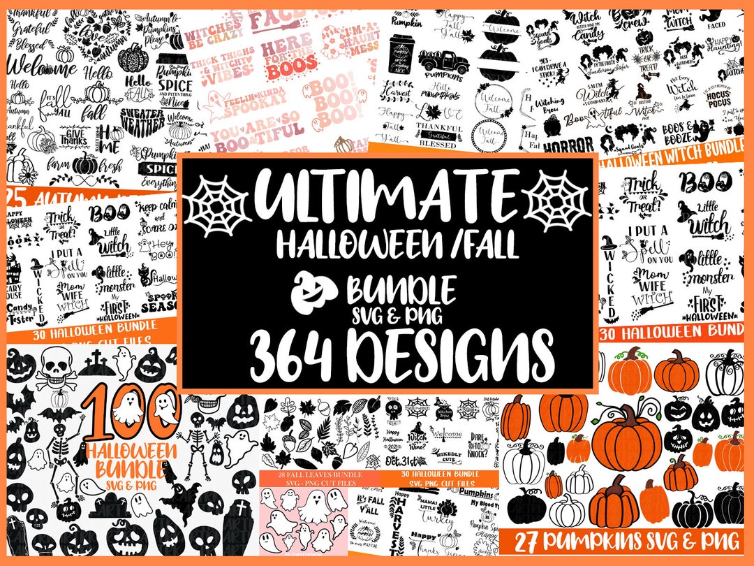 Halloween Svg Bundle, Fall SVG Bundle, Autumn Svg, Thanksgiving Svg ...