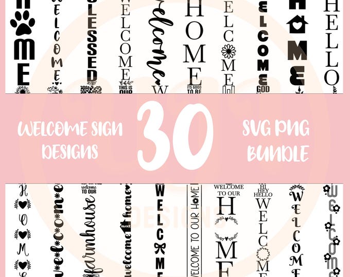 Porch Sign Svg, Porch Sign Svg Bundle, Welcome Svg, Vertical Welcome ...