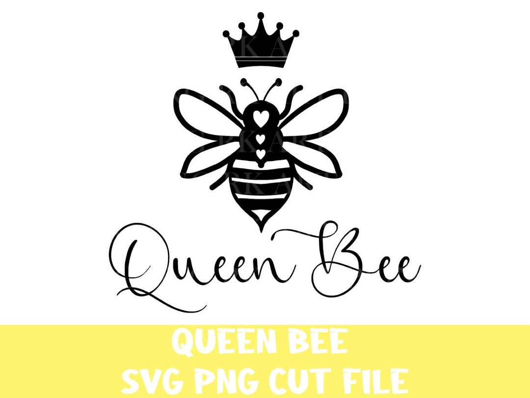 Queen Bee SVG PNG Files for Cutting Machines Digital Clipart - Etsy ...