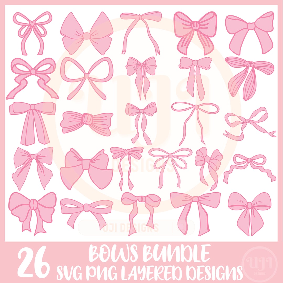 Pink Bows Png, Coquette Bow Png, Ribbon Bow Svg, Ribbon Svg, Pastel ...