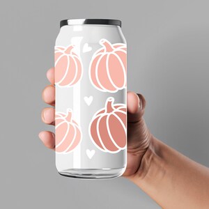 Pumpkin Can Glass Wrap Svg Png Cut File 16oz Can Glass Wrap - Etsy UK