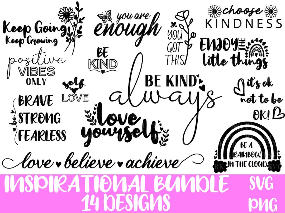 Positive Quotes Svg Bundle, Motivational Quotes Svg Bundle ...