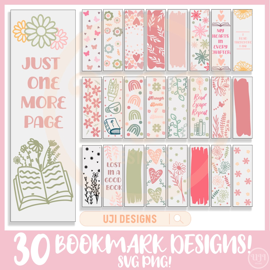 Bookmark SVG Bundle, Bookmark SVG PNG, Bookmark Quote Svg, Printable ...
