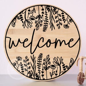 Round Sign SVG Bundle, Circle Sign SVG, Porch Sign SVG, Welcome Sign ...