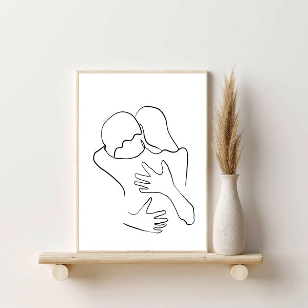 Couple Line Art - Etsy