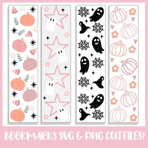 Bookmark Template SVG, Bookmark SVG Bundle, Cute Ghost Svg, Halloween ...