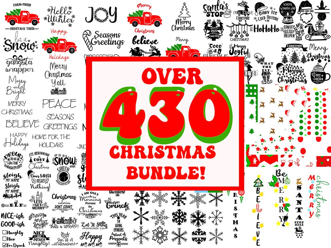 CHRISTMAS MEGA BUNDLE Christmas Svg Winter Svg Holidays | Etsy
