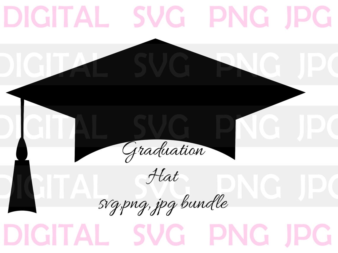 Grad Caps Stencil Svg - Etsy