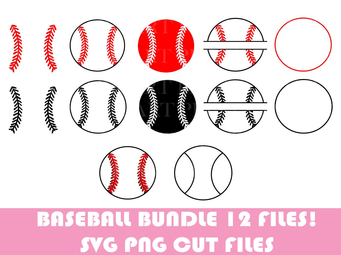Baseball SVG Bundle Cut Files Baseball Monogram for - Etsy UK