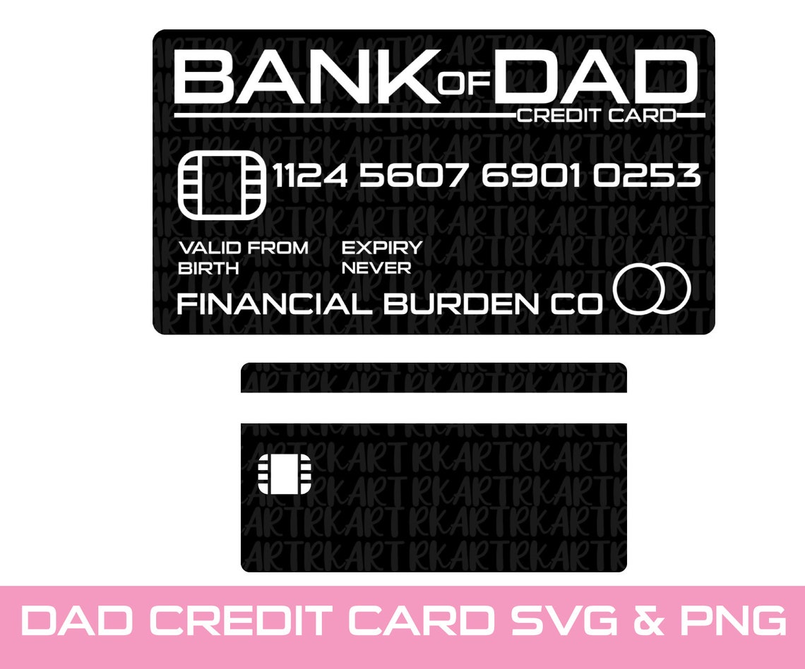 Dad Shirt Svg, Super Dad Svg, Bank of Dad Svg, Credit Card Svg, Gift ...