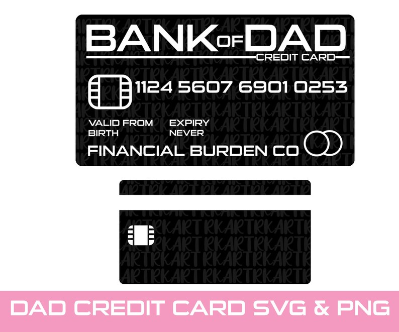 Dad Credit Card Svg Png Cut File Bank of Dad Svg Credit Card - Etsy Finland