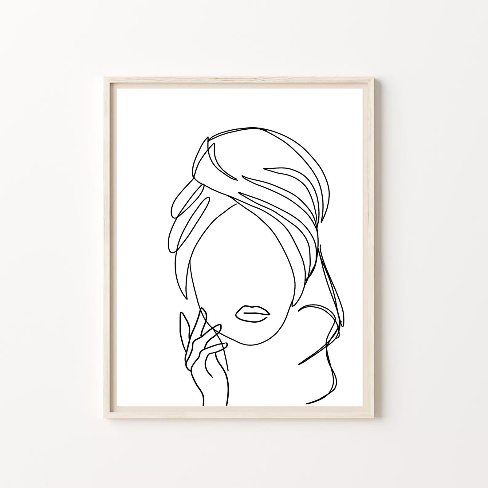 Woman One Line Art Abstract Line Woman Wall Print Bathroom - Etsy UK