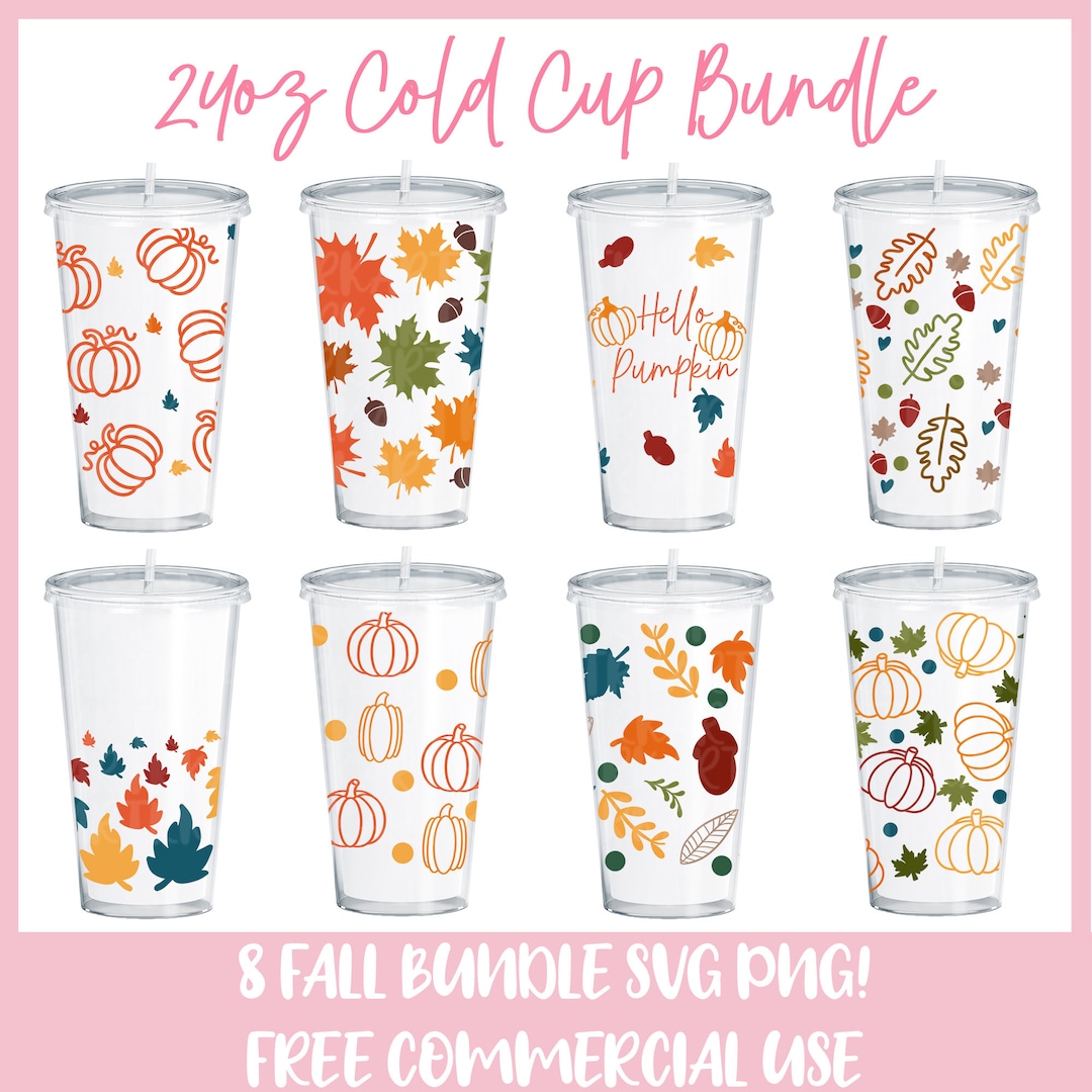 Autumn No Hole SVG, Fall Cup Wrap Svg, Autumn Full Wrap Svg,pumpkin ...