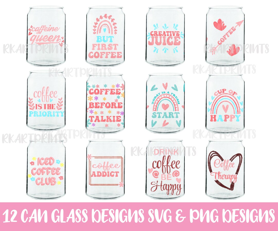 Coffee Glass Wrap Svg Png Coffee Glass Wrap Bundle Svg - Etsy