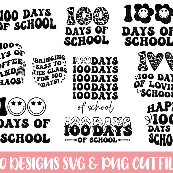 100th Day Svg - Etsy