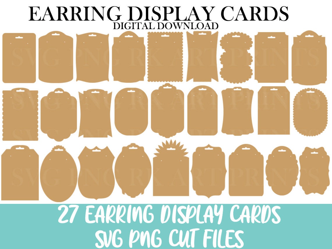 Display Earring Card Svg Earring Display Template Earring - Etsy
