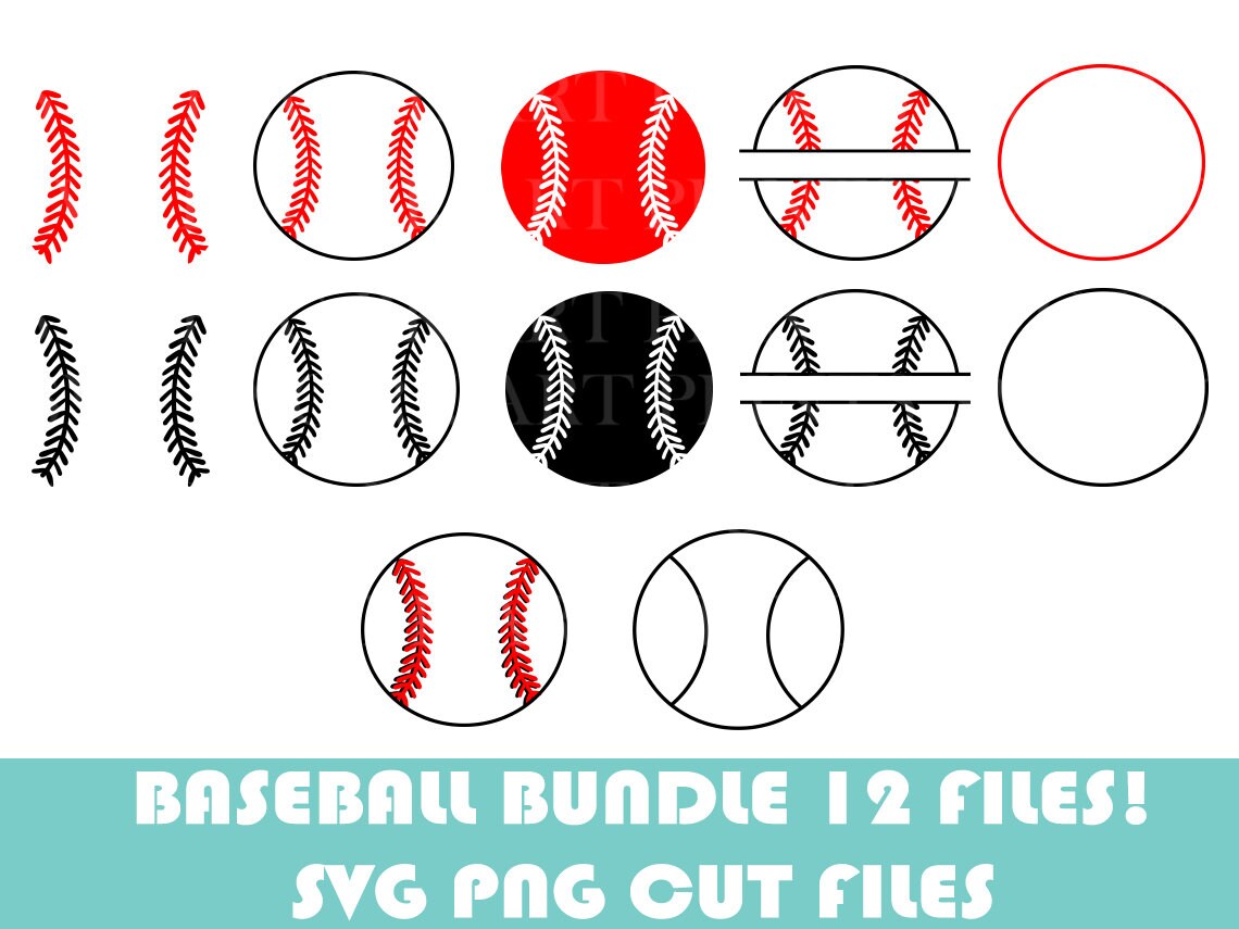 Baseball SVG Bundle Cut Files Baseball Monogram for - Etsy UK