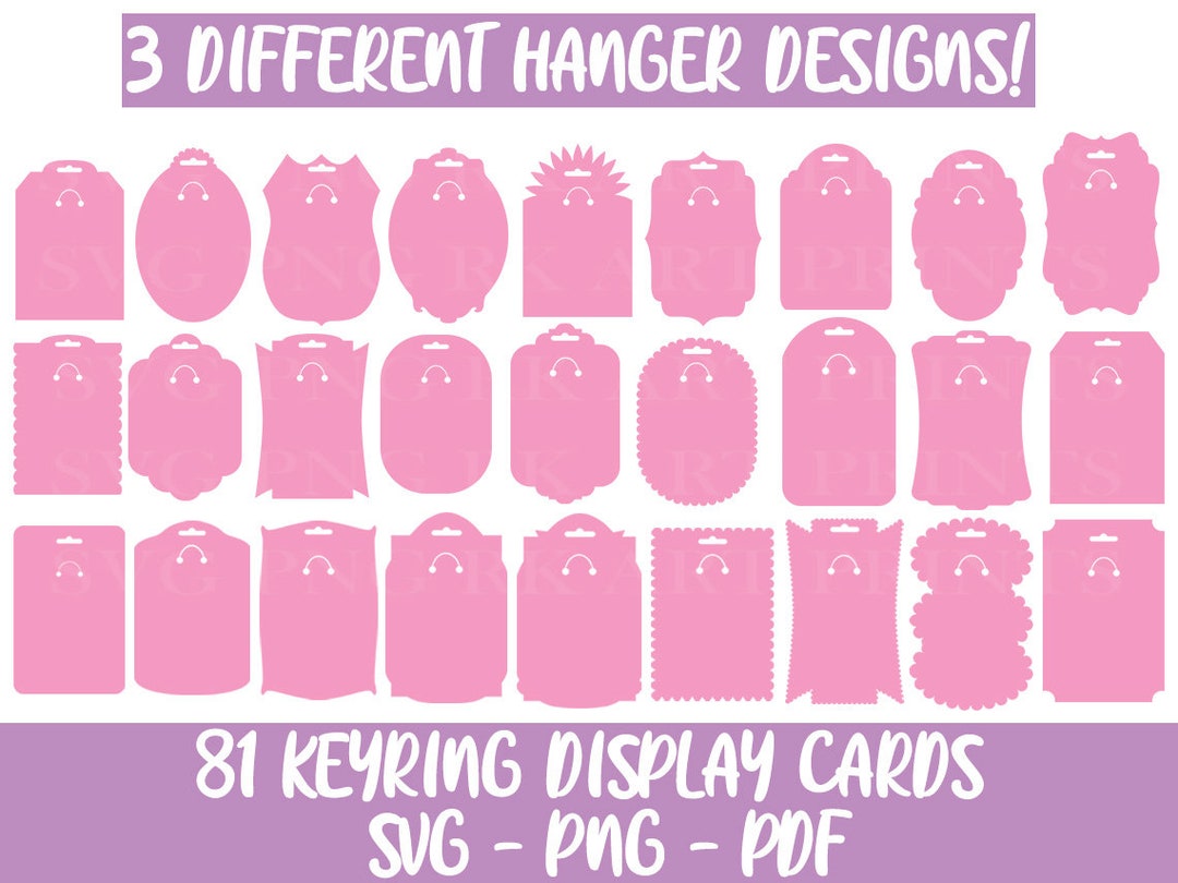 Keyring Display Card Svg Bundle, Png Svg Pdf Cricut, Silhouette, Cricut ...