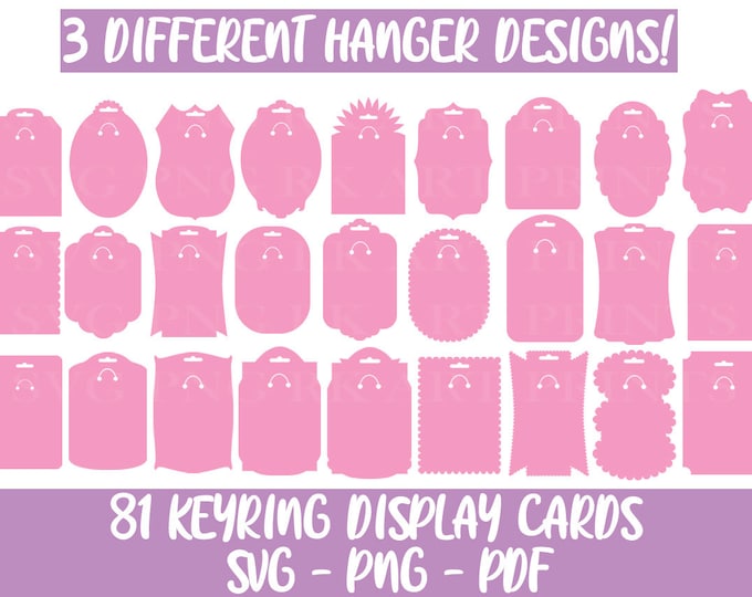 Keyring Display Card Svg Bundle Png Svg Pdf Cricut - Etsy