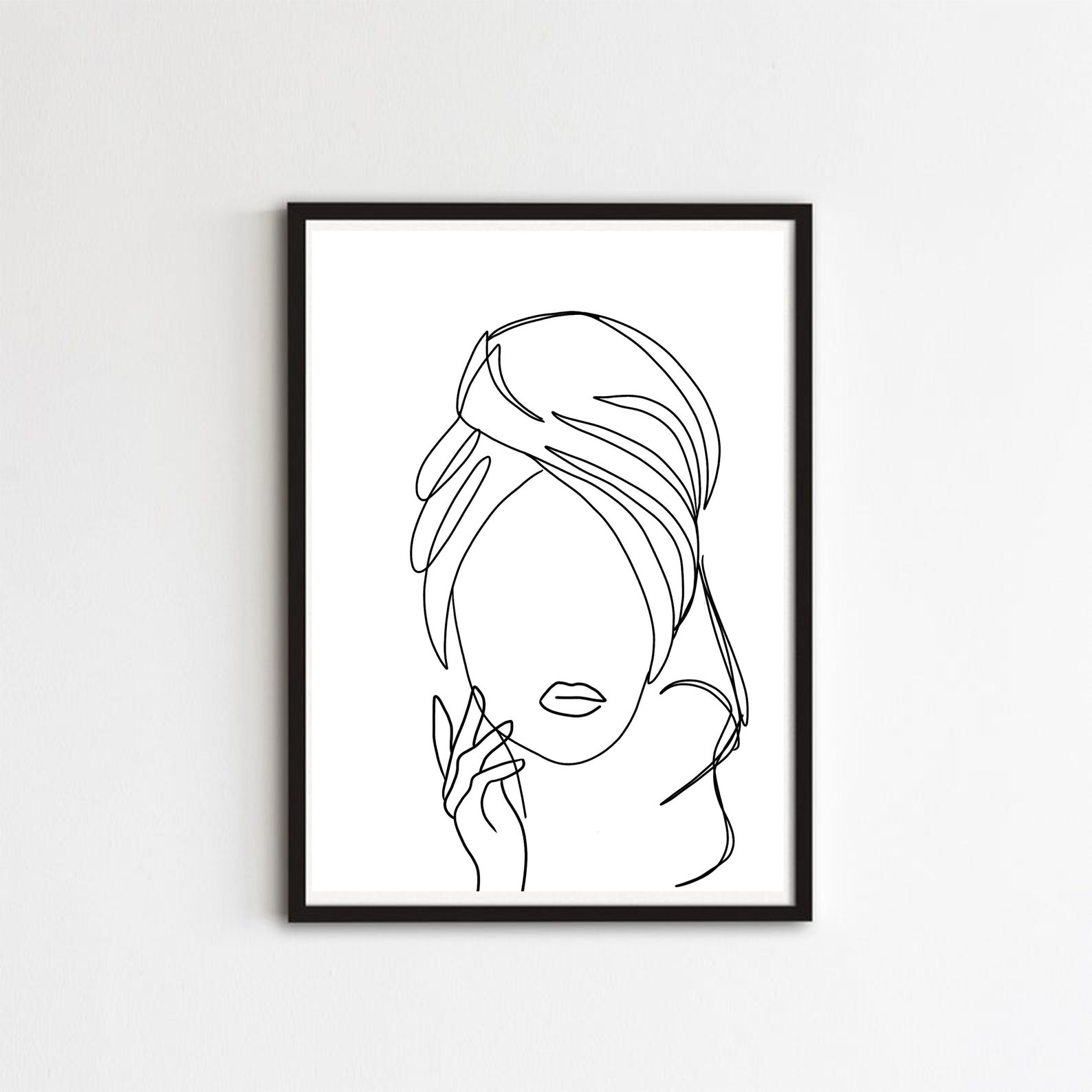 Woman One Line Art, Abstract Line Woman Wall Print, Bathroom Wall Art ...