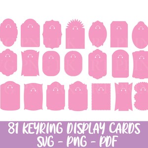 Keyring Display Card Svg Bundle, Png Svg Pdf Cricut, Silhouette, Cricut ...