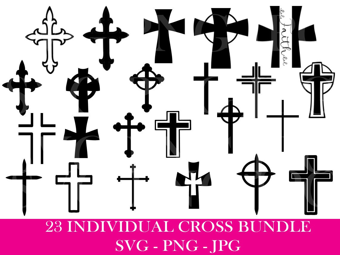 Cross SVG Bundle cross Svg Silhouette Files Crosses Vector | Etsy