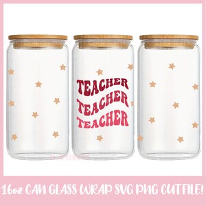 Teacher Wrap Svg, Teacher Appreciation Svg, Retro Teacher Can Svg ...