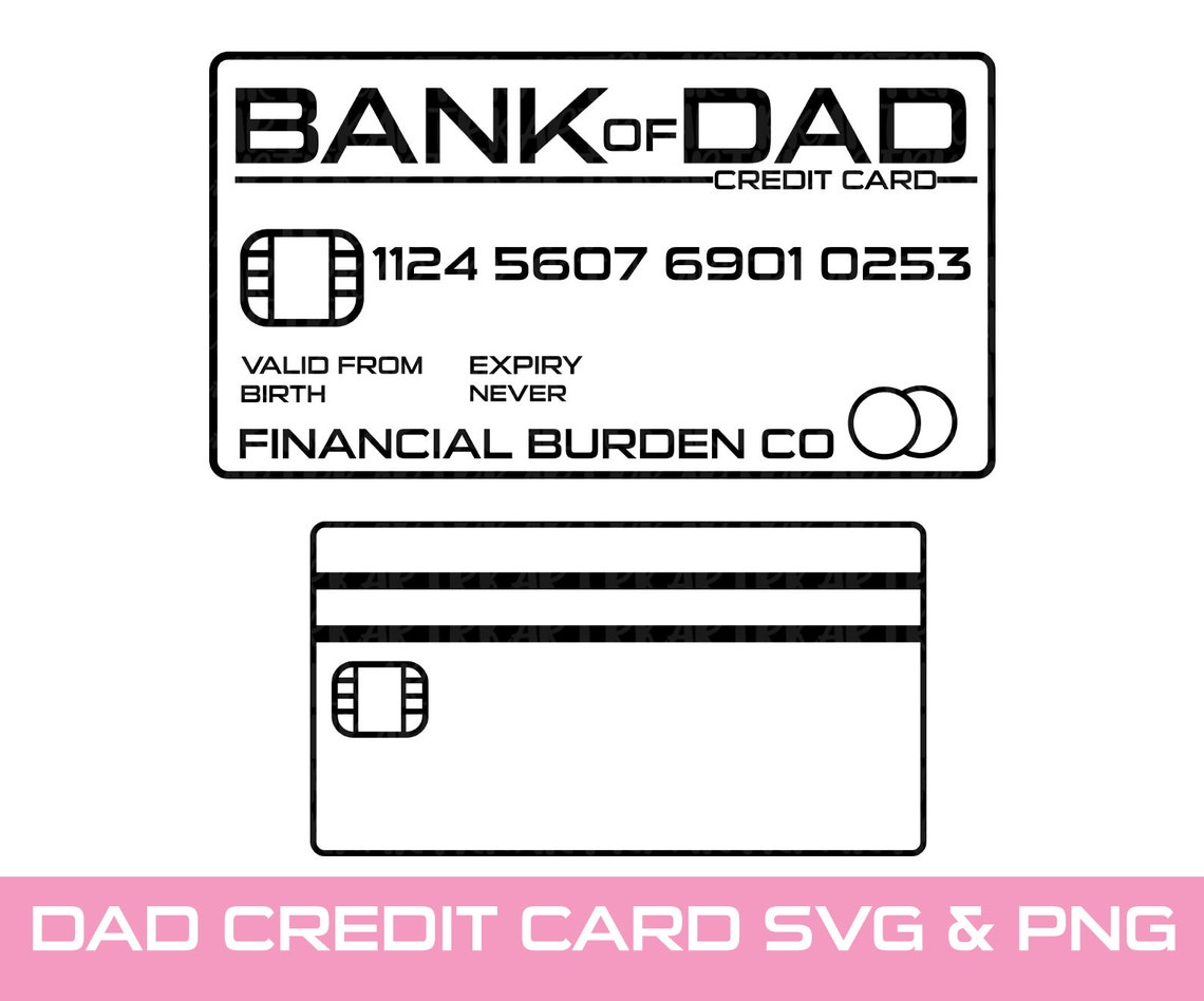 Dad Shirt Svg, Super Dad Svg, Bank of Dad Svg, Credit Card Svg, Gift ...