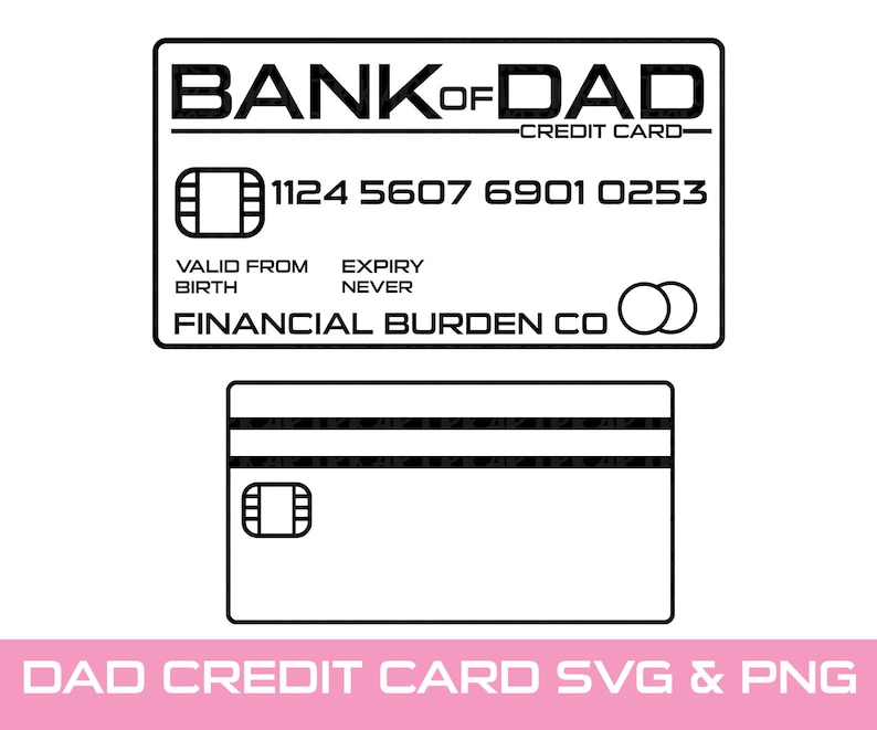Dad Shirt Svg Super Dad Svg Bank of Dad Svg Credit Card - Etsy