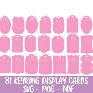 Keyring Display Card Svg Bundle, Png Svg Pdf Cricut, Silhouette, Cricut ...