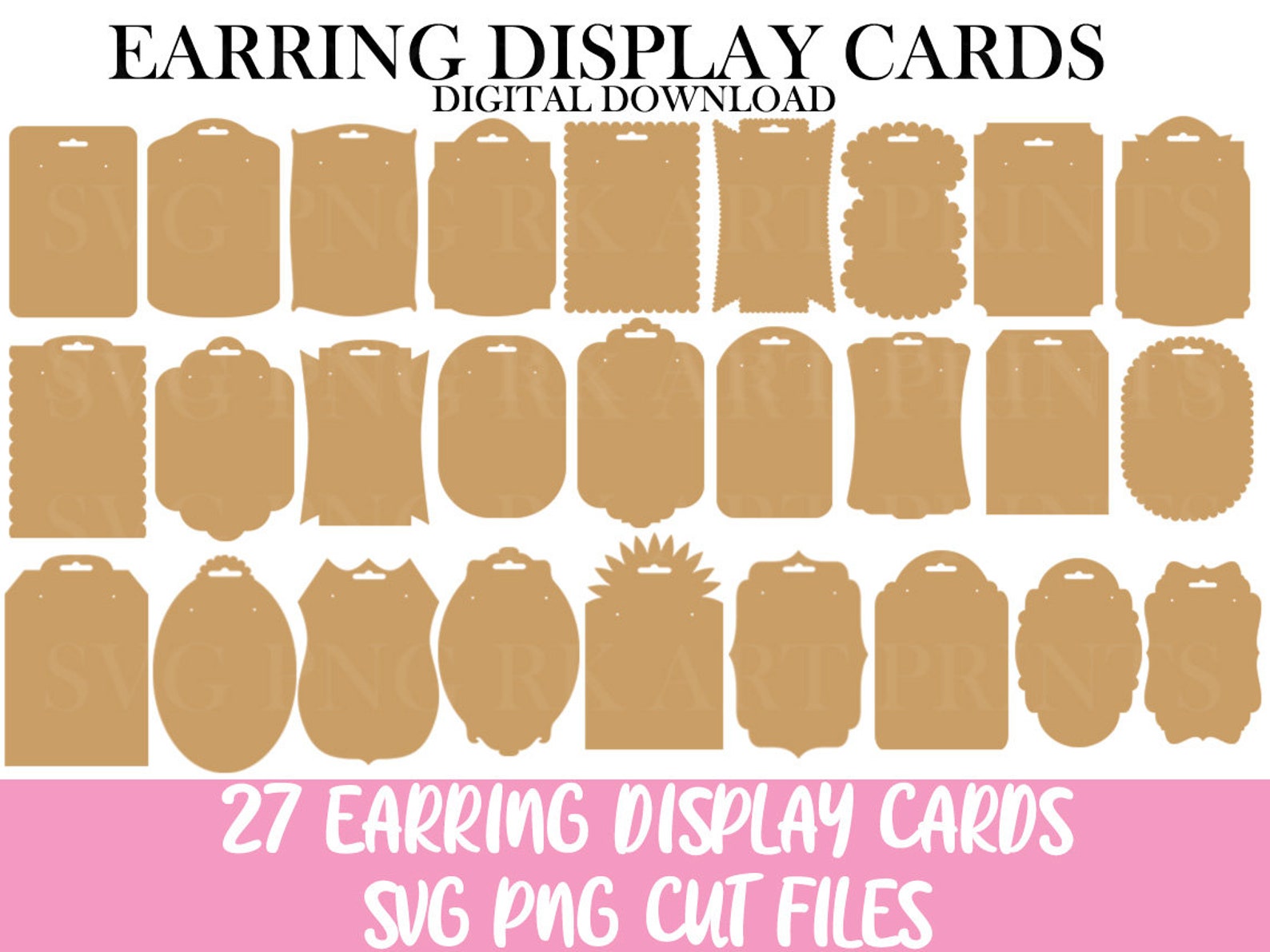 Display Earring Card Svg Earring Display Template Earring - Etsy